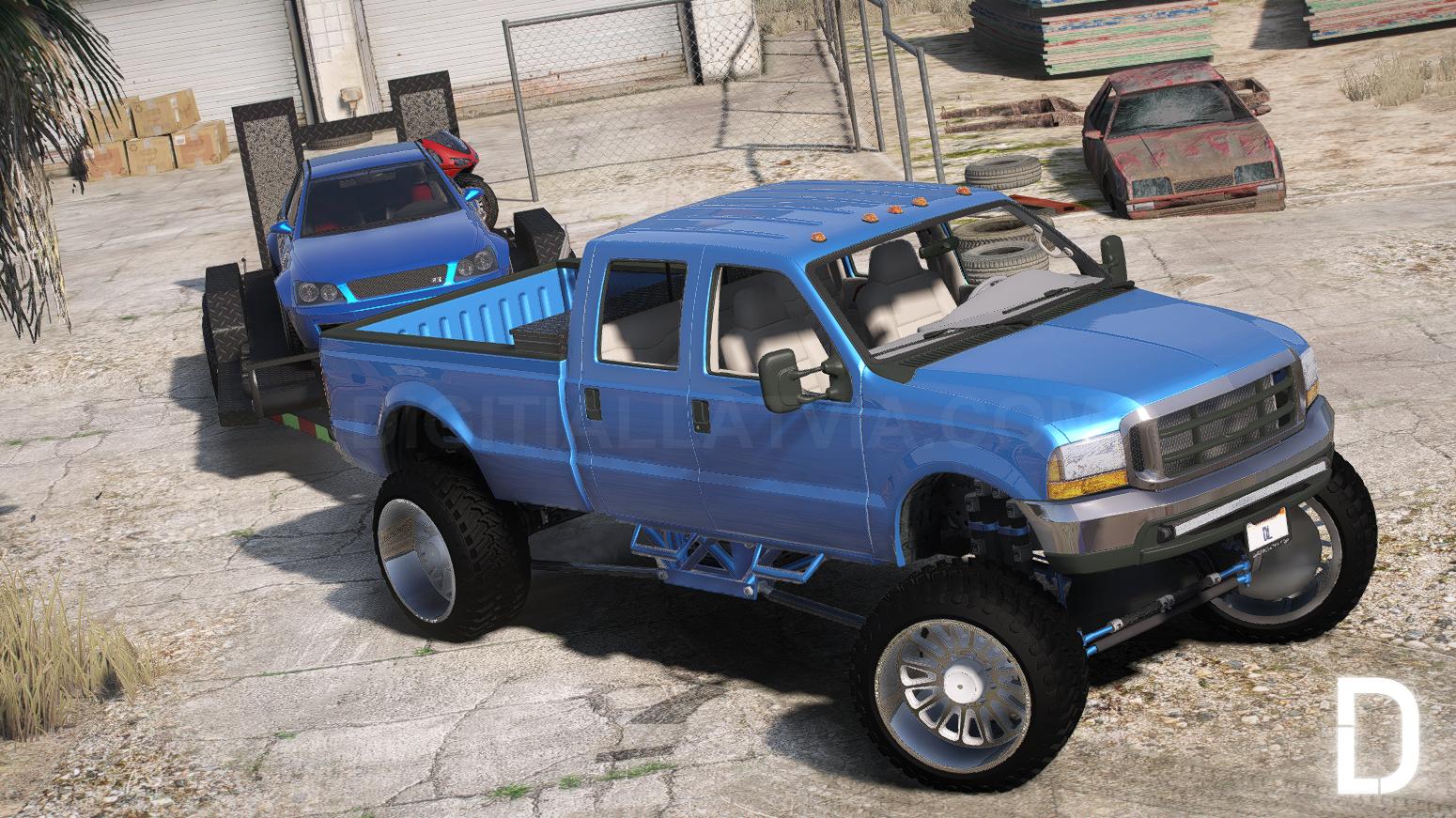 FiveM Ford F-350 Super Duty Truck + Trailer | Debadged | GTA 5 ...