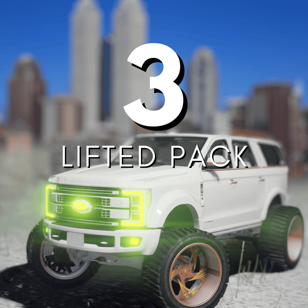 FiveM Lifted Car Pack | 3 Cars – DigitalLatvia